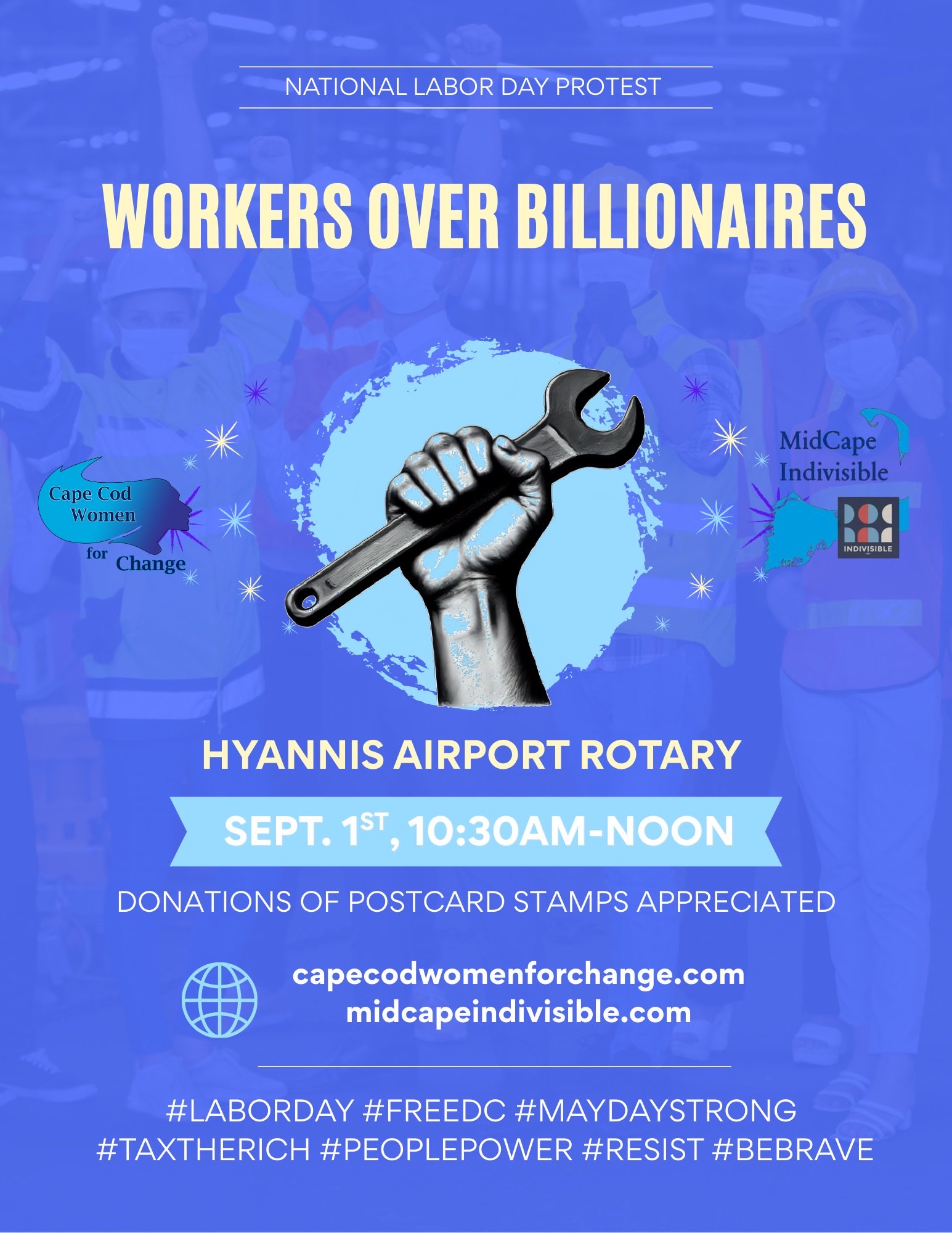 Protest: Labor Day- Workers Over Billionaires (& Free DC!) – Cape Cod ...