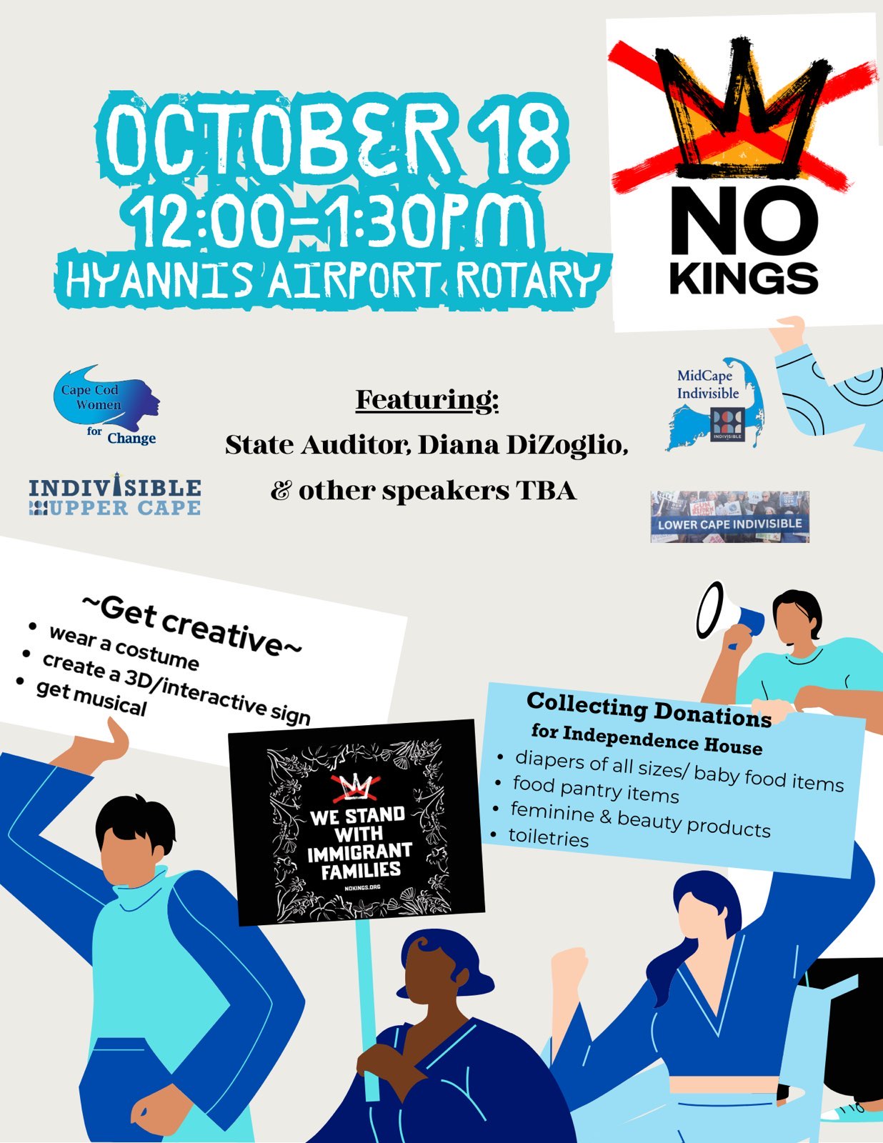 No Kings 2 Rally in Hyannis (National Protest) – Cape Cod Women for ...